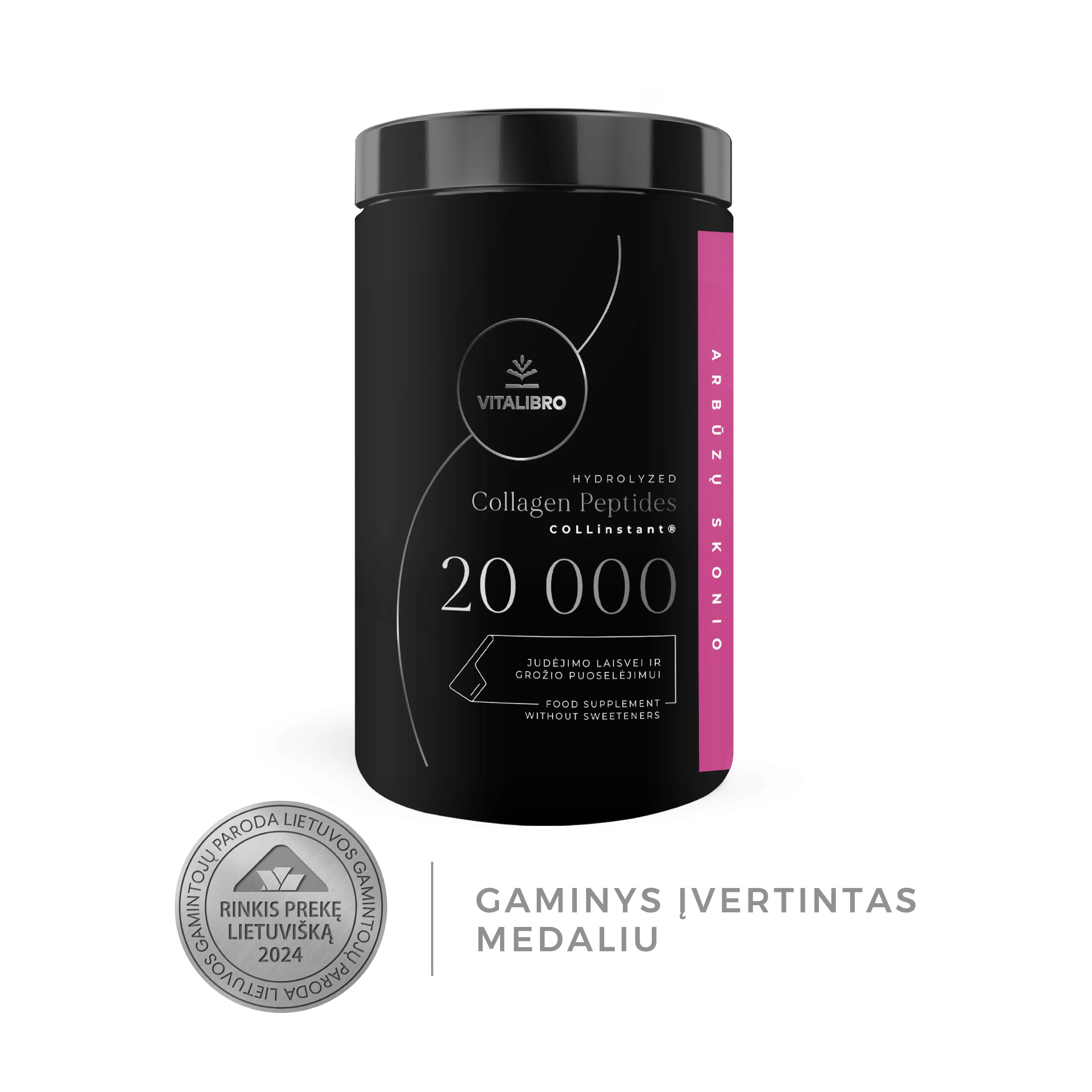 Hidrolizuotas kolagenas COLLAGEN 20 000, arbūzų aromato | VitaLibro