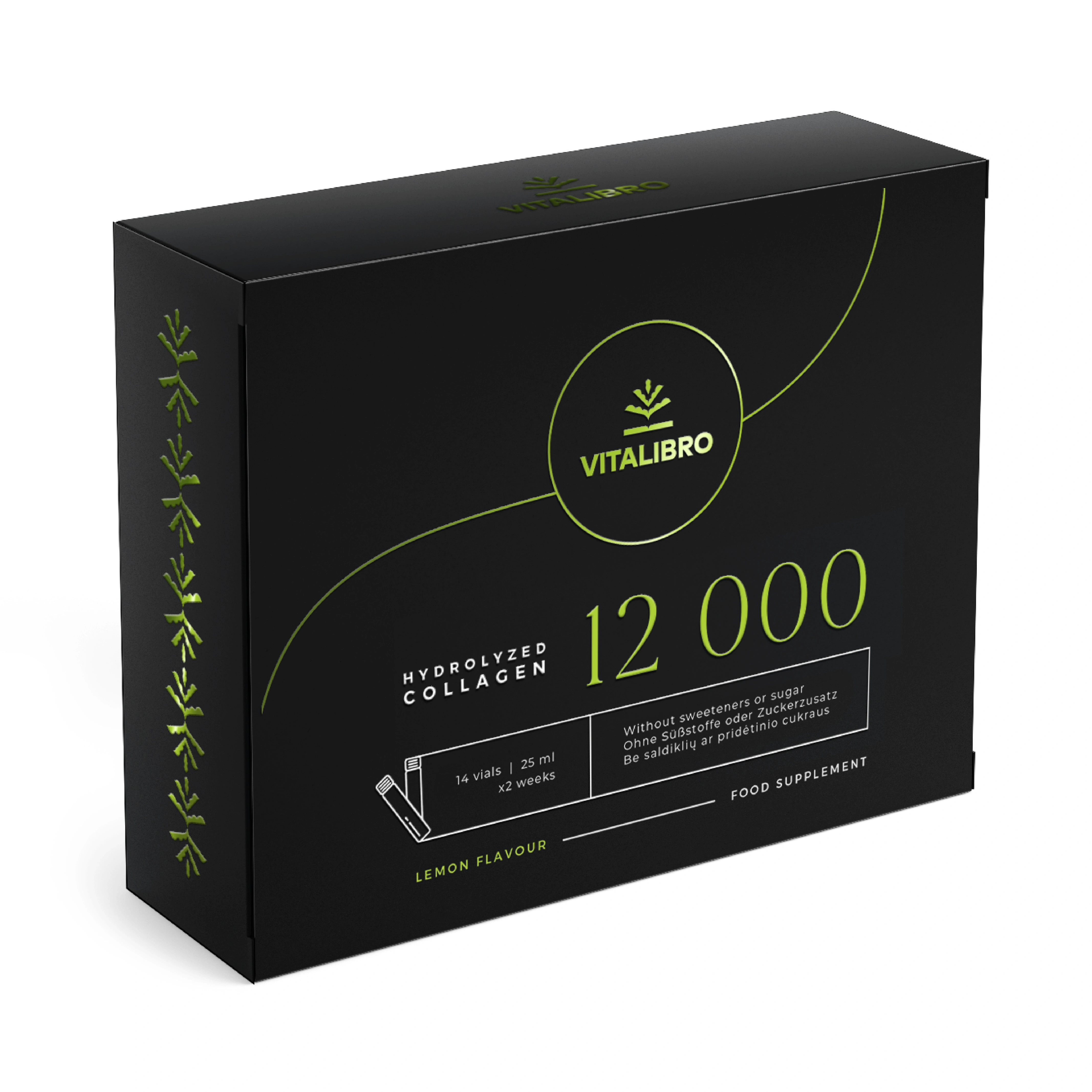 Geriamas jūrinis kolagenas COLLAGEN 12 000, citrinų skonio | VitaLibro